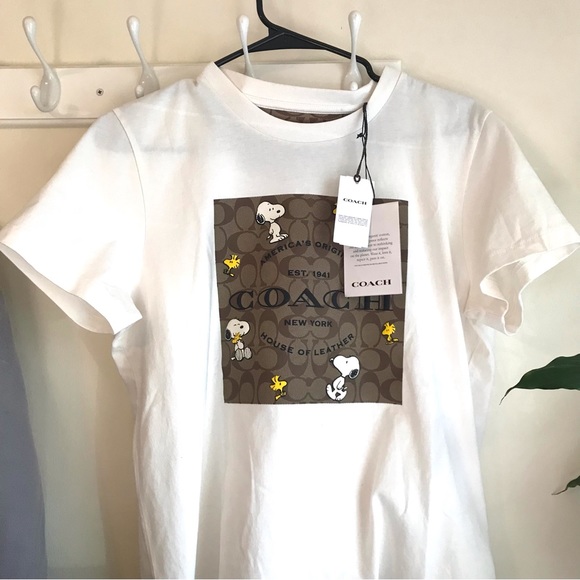 Coach | Tops | Coach X Peanuts Signature Snoopy T Shirt | Poshmark
